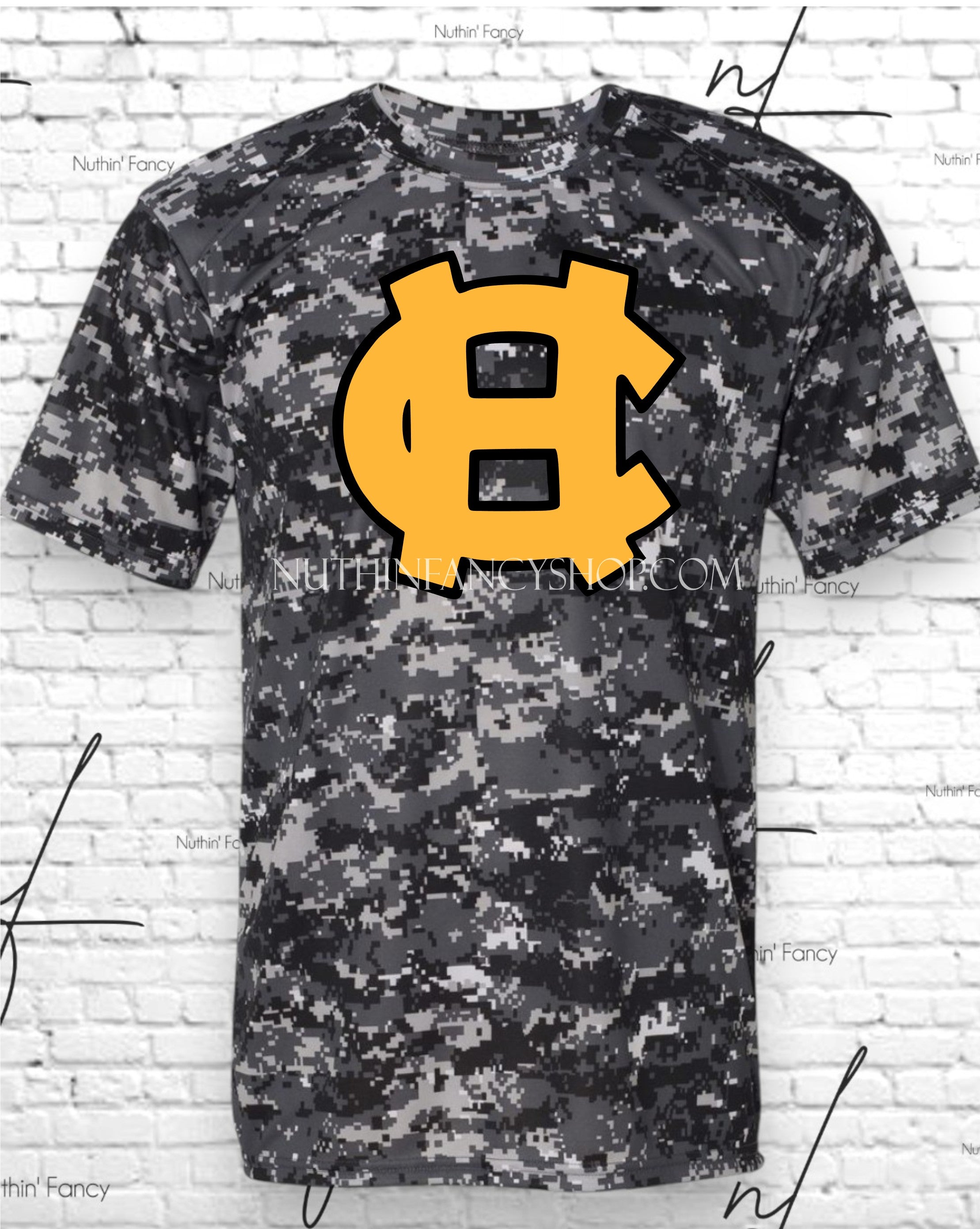 HC Logo Harris County Digital Camo, Graphite – Nuthin' Fancy